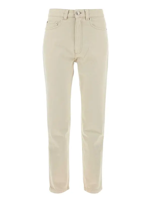 Ami Logo Patch Denim Jeans - Nude
