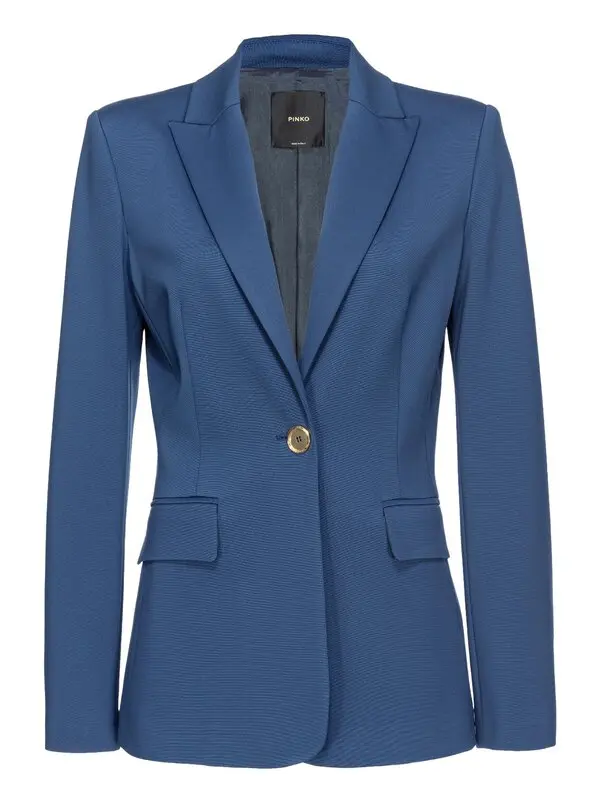 Pinko Signum Single-breasted Tailored Blazer - Blue