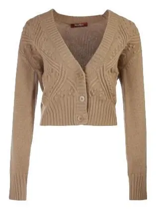 Max Mara V-neck Cardigan - Camel