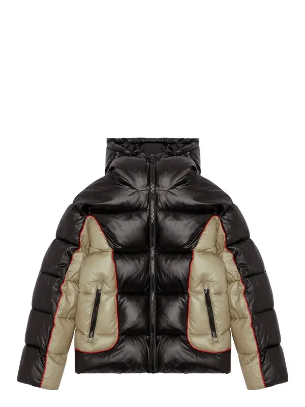 DIESEL® Paneled Padded Jacket - Black/beige