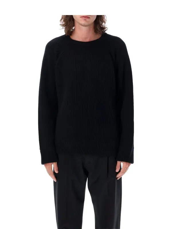 Valentino Garavani Crewneck Chunky-knit Jumper - Black