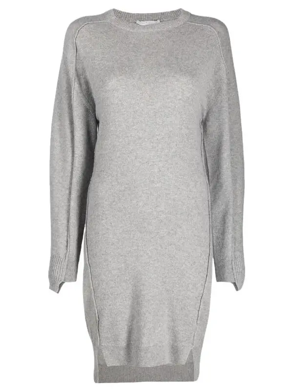 Stella McCartney Seam-detail Knitted Dress - Gray