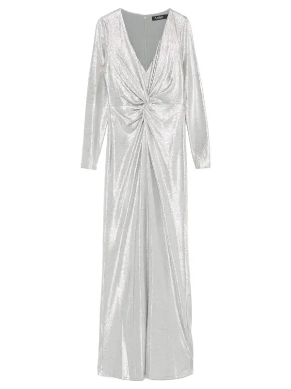 Ralph Lauren Twist-detailed Long-sleeved Gown - White