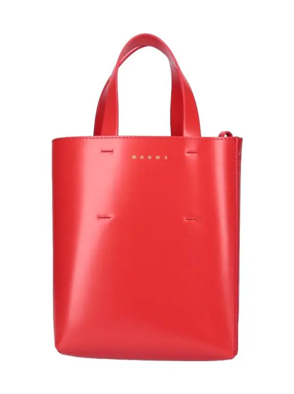 Marni Logo Mini Shoulder Bag - Red