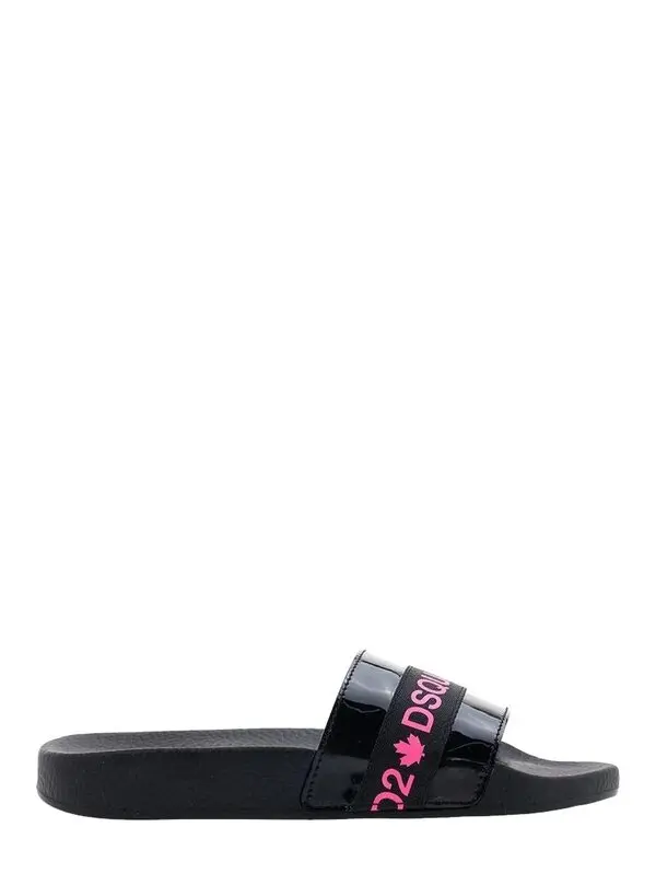 Dsquared2 Logo Strap Sliders - Black