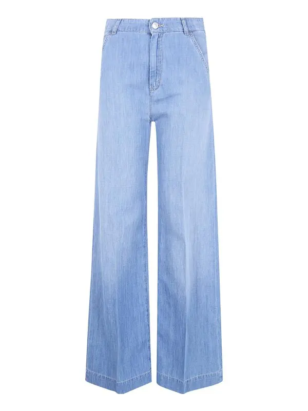 Seventy High-waist Wide-leg Jeans - Indigo Blue