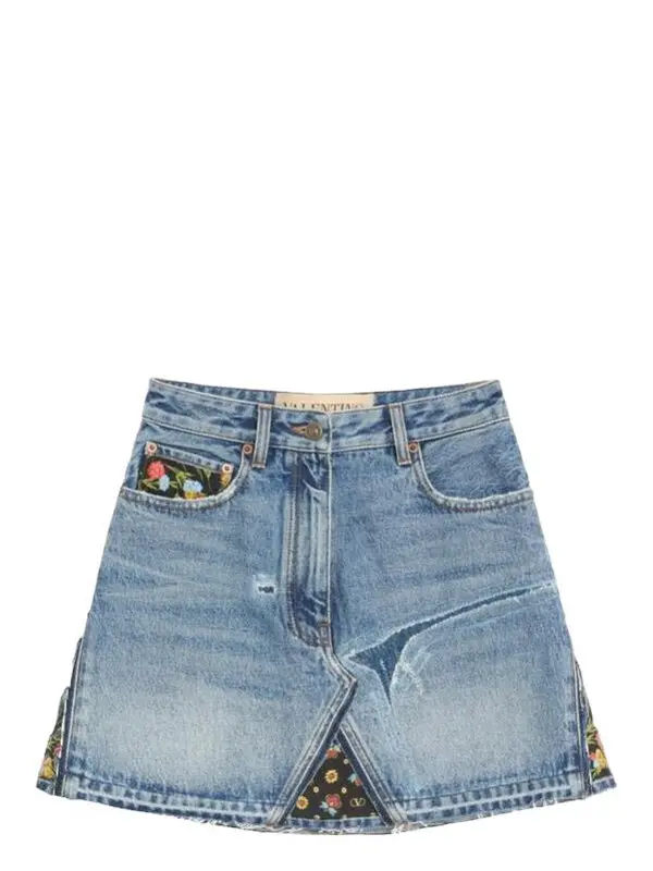 Valentino Garavani Denim Skirt - Blue