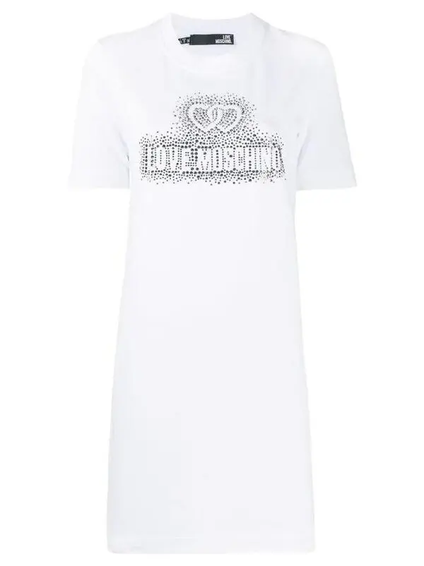 Moschino Detail T-shirt Dress - White
