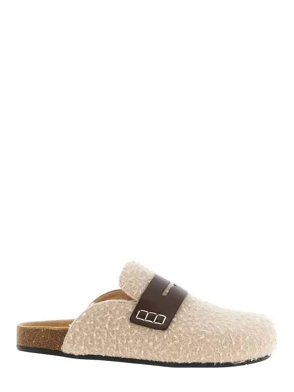 J.W.ANDERSON Round Toe Mules - Beige