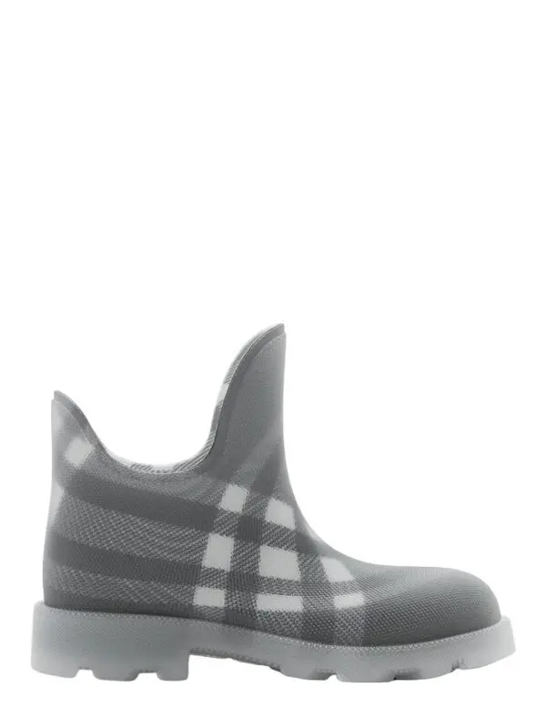Burberry Vintage Check Mesh Pull-on Boots - Gray