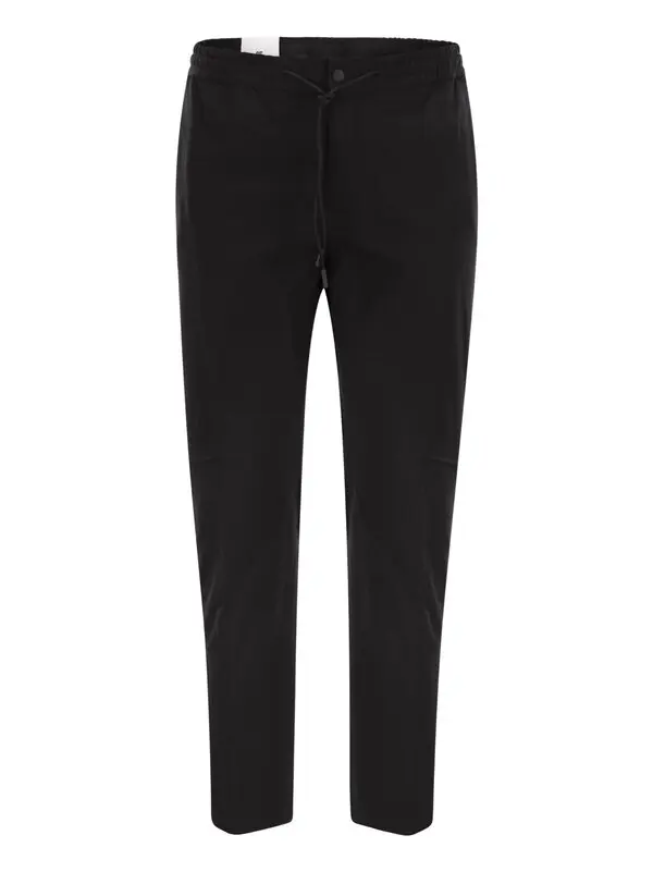 PT TORINO Drawstring Relaxed Fit Trousers - Black