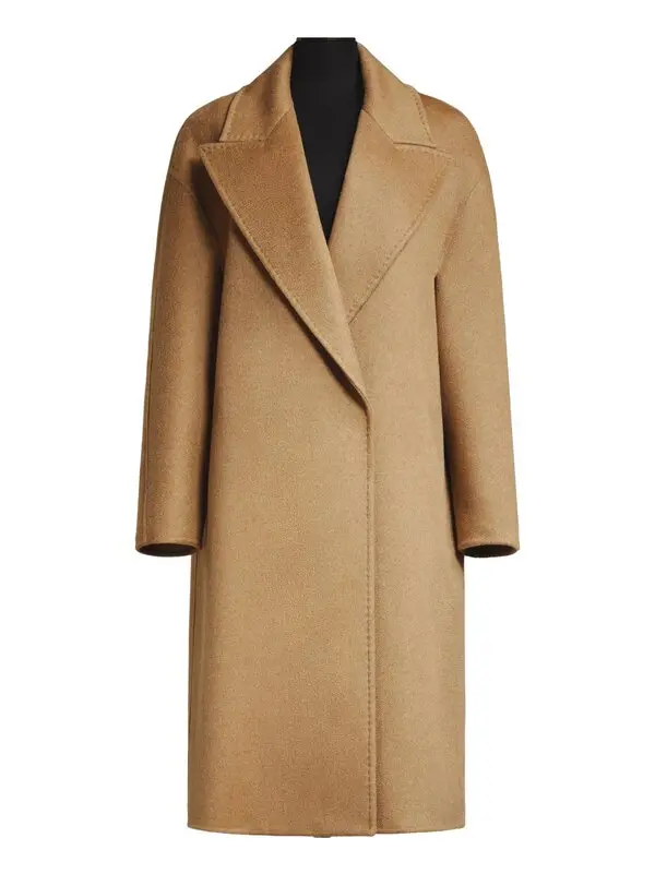 Max Mara Valle Straight Hem Belted Coat - Camel