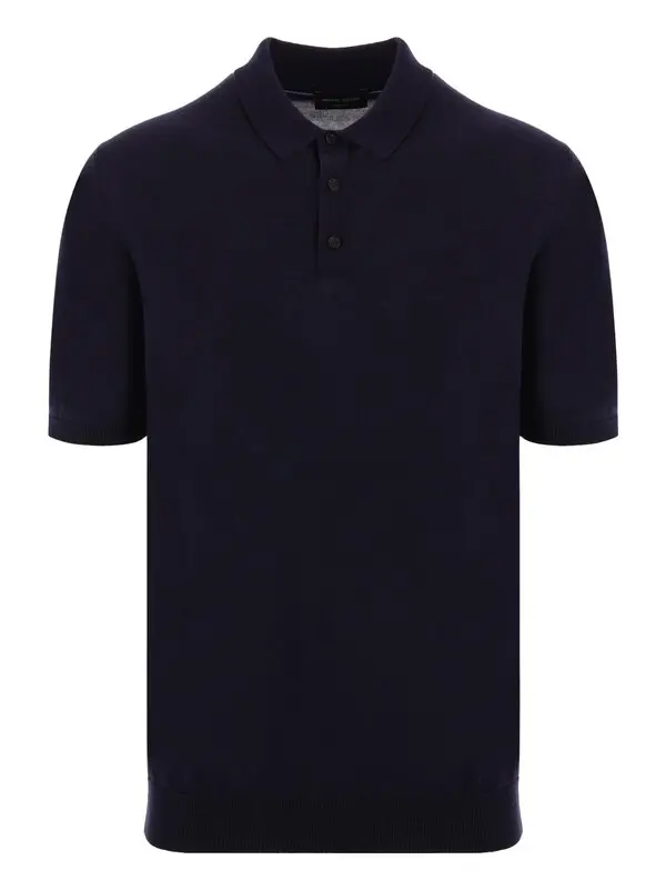 ROBERTO COLLINA Short-sleeved Polo Shirt - Black