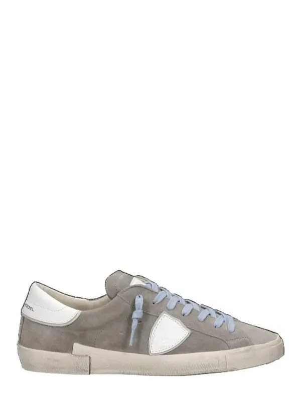 Philippe Model Vintage Effect Lace-up Sneakers - Gray