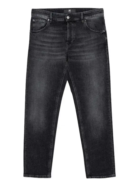 PT TORINO Logo-patch Straight-leg Jeans - Dark Gray