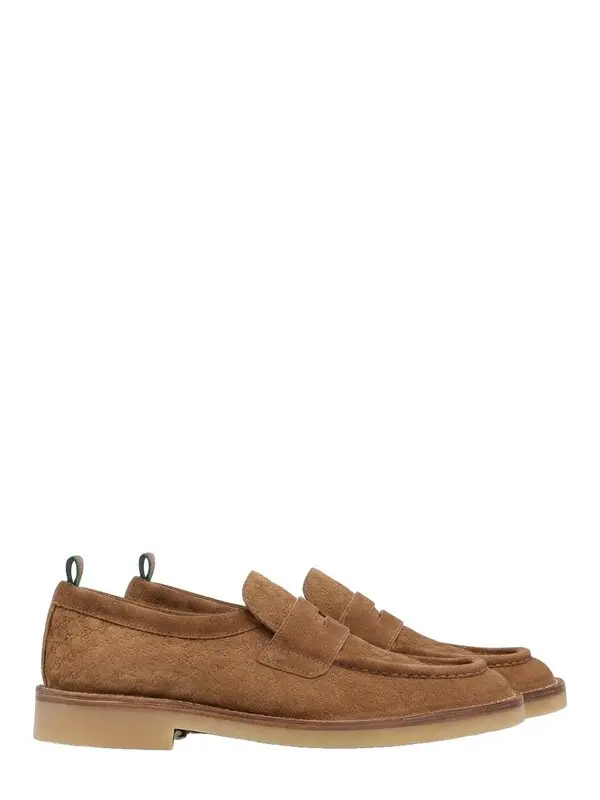 Gucci Web Detailed Loafers - Camel