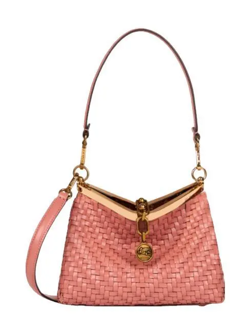 Etro Small Vela Interwoven Shoulder Bag - Pink