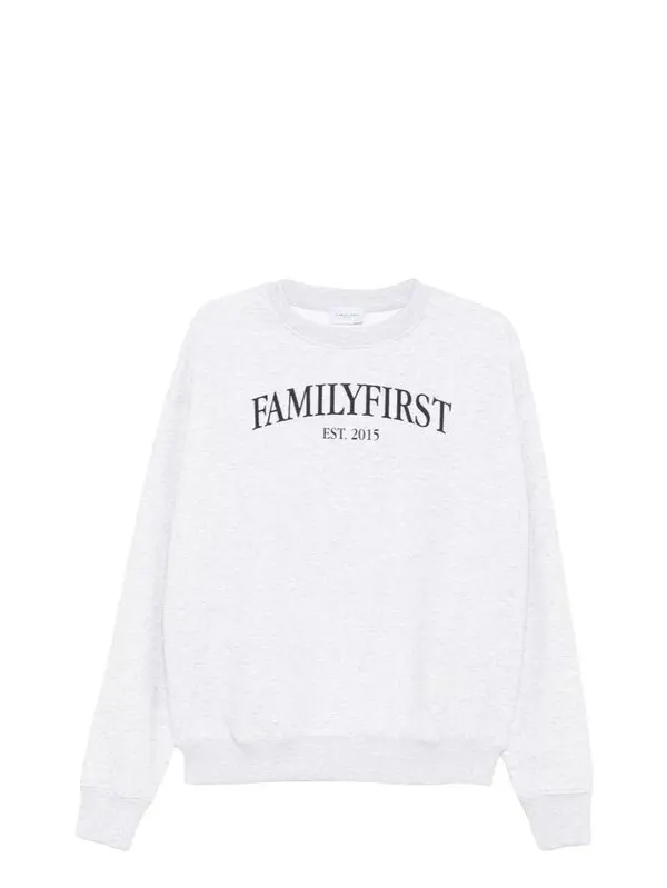 FAMILY FIRST Logo Emblem Sweater - Light Grey