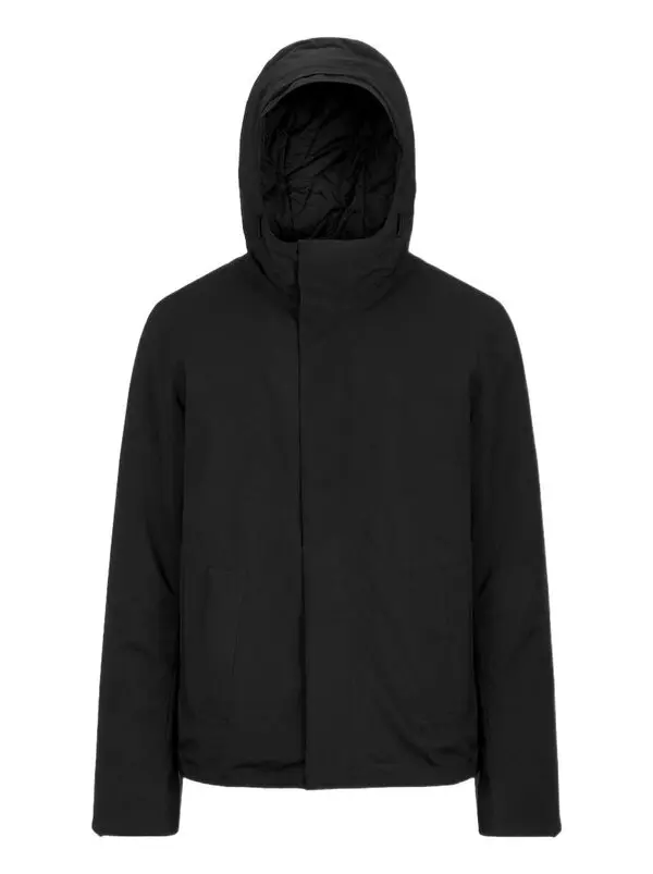 K-WAY Bonded Padded Hooded Jacket - Pure Black