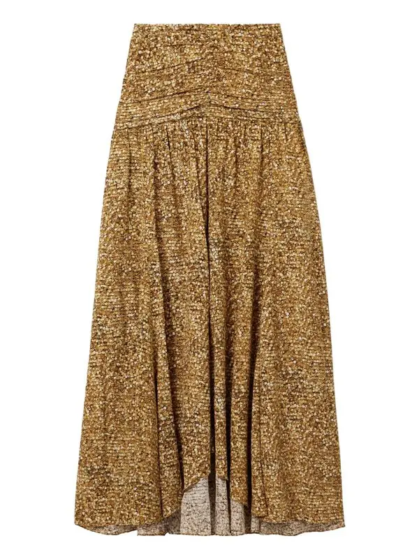 Isabel Marant Étoile Syana Pleated Silk Crepe Skirt - Multi-color
