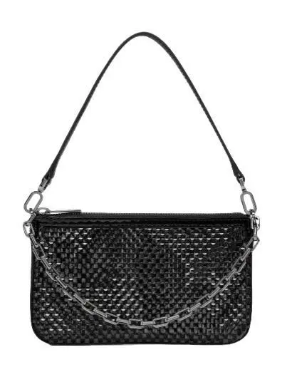 CHRISTIAN LOUBOUTIN Zippered Shoulder Bag - Black