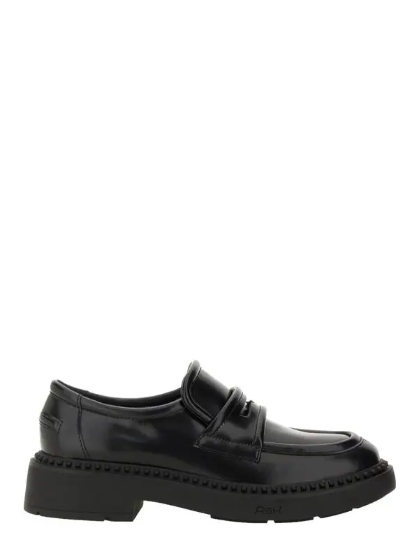 Ash Round Toe Loafers - Black
