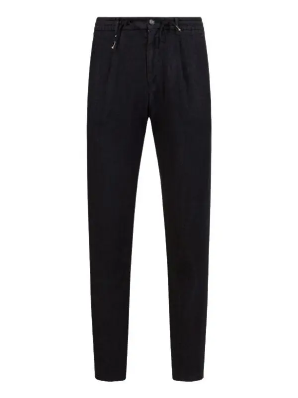 Hugo Boss Casual Elastic Waist Pants - Navy Blue