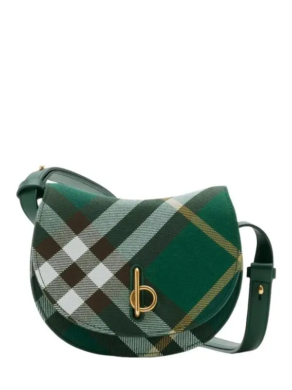 Burberry Rocking Horse Checked Crossbody Bag - Green