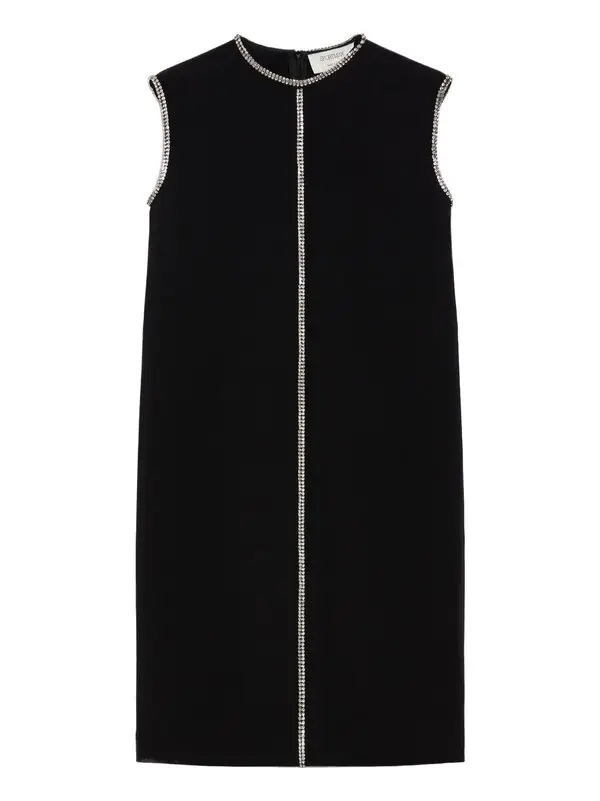 Sportmax Embellished Sleeveless Crewneck Dress - Black