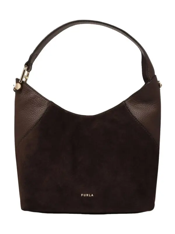 Furla Logo Lettering Top Handle Bag - Black
