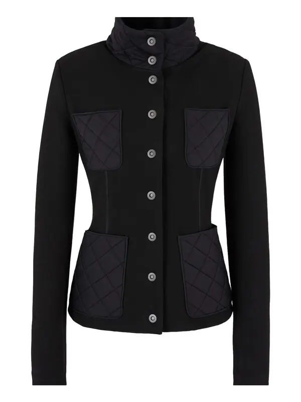 Giorgio Armani Knitted Single-breasted Jacket - Black