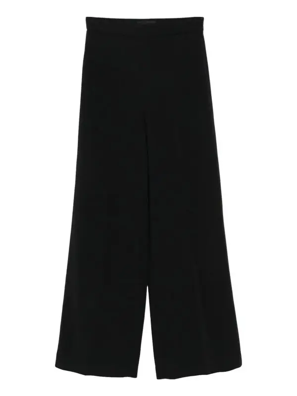 JOSEPH Alane High-waisted Wide-leg Trousers - Black