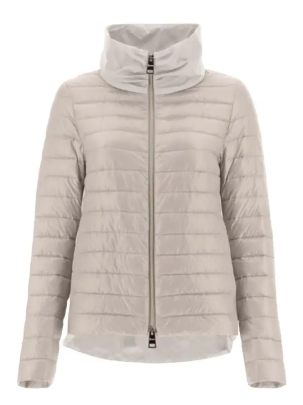 Herno Padded Zip-up High-neck Jacket - Nude