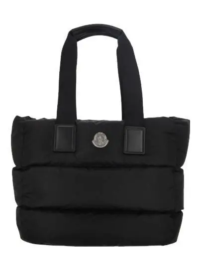 Moncler Logo Patch Padded Tote Bag - Black