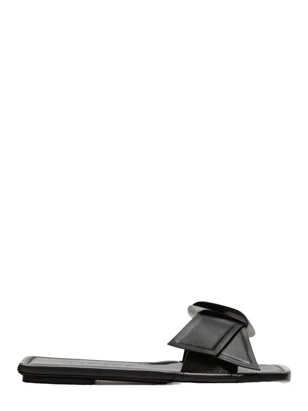 Acne Studios Bow Detail Square Toe Slip-on Slides - Black