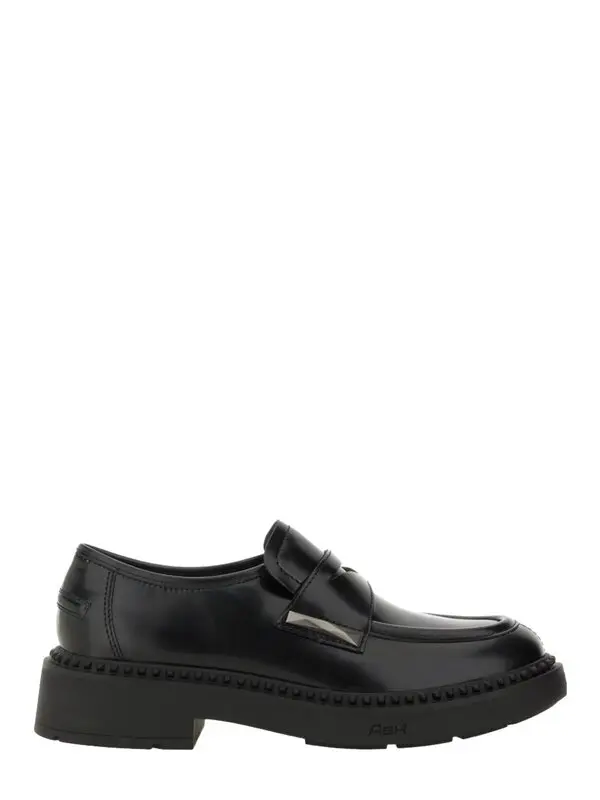 Ash Round Toe Loafers - Black