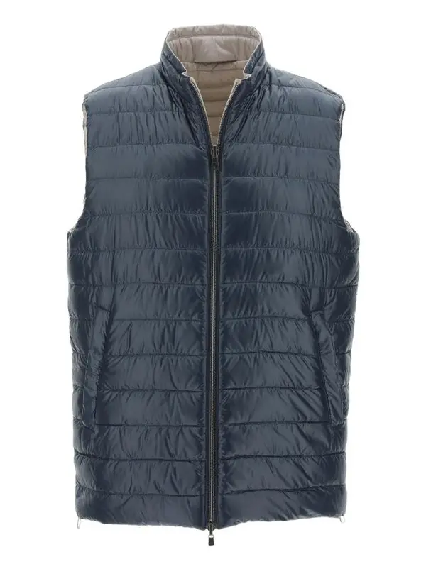 Herno Reversible Padded Zipped Gilet - Black