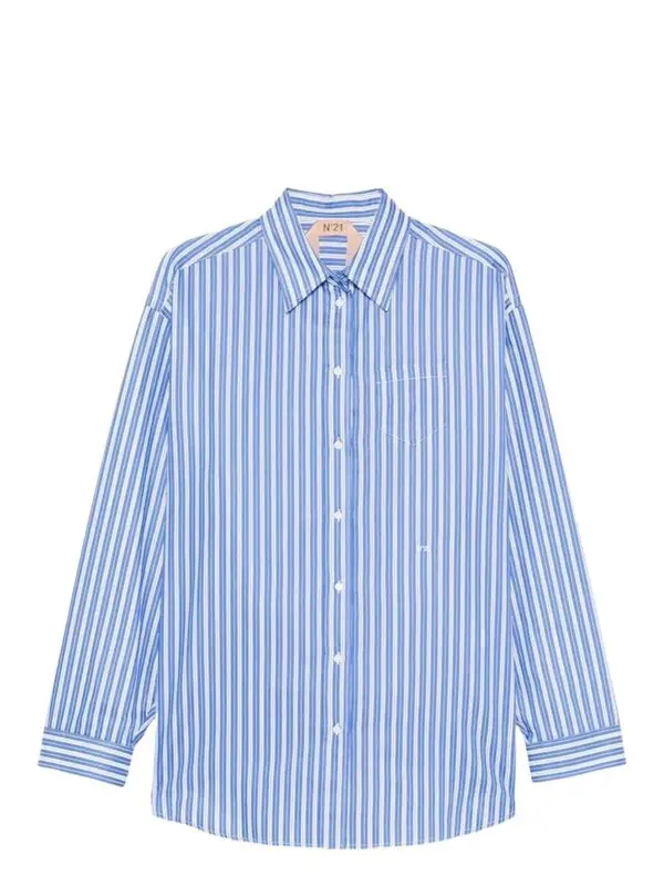 N.21 Striped Pocket Shirt - Blue