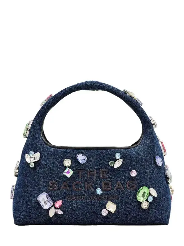 Marc Jacobs Embellished Denim Shoulder Bag - Blue