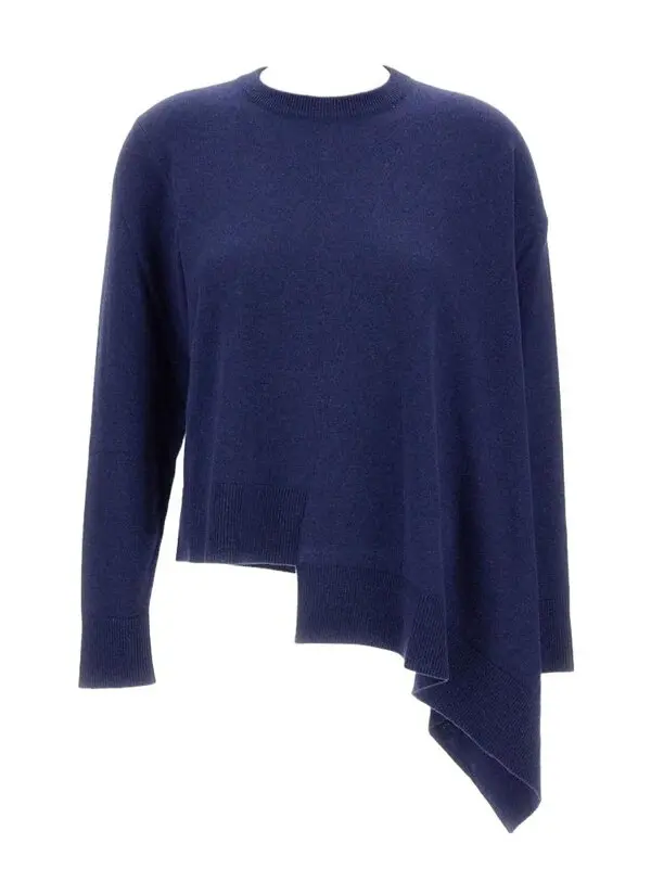 Alexander McQueen Asymmetrical Cashmere Sweater - Blue