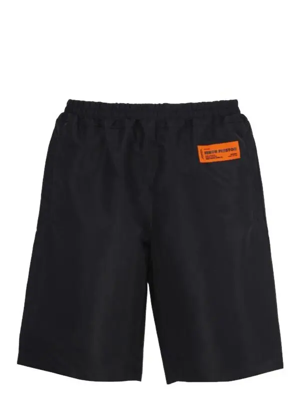 Heron Preston Logo Patch Knee-length Track Shorts - Black