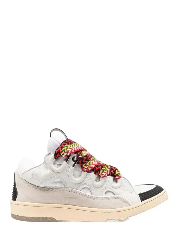 LANVIN Curb Lace-up Sneakers - Nude