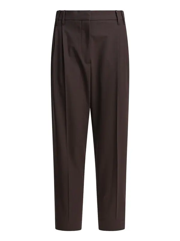 Brunello Cucinelli Straight-leg Tailored Trousers - Black