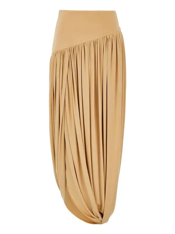 FERRAGAMO Draped Maxi Skirt - Blush Powder