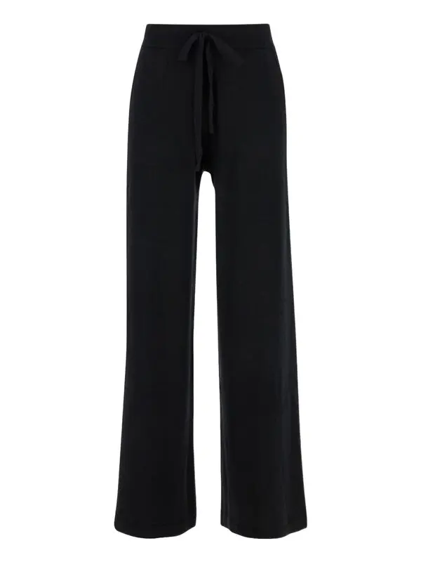 P.a.r.o.s.h Drawstring Elastic Waist Relaxed Fit Pants - Black