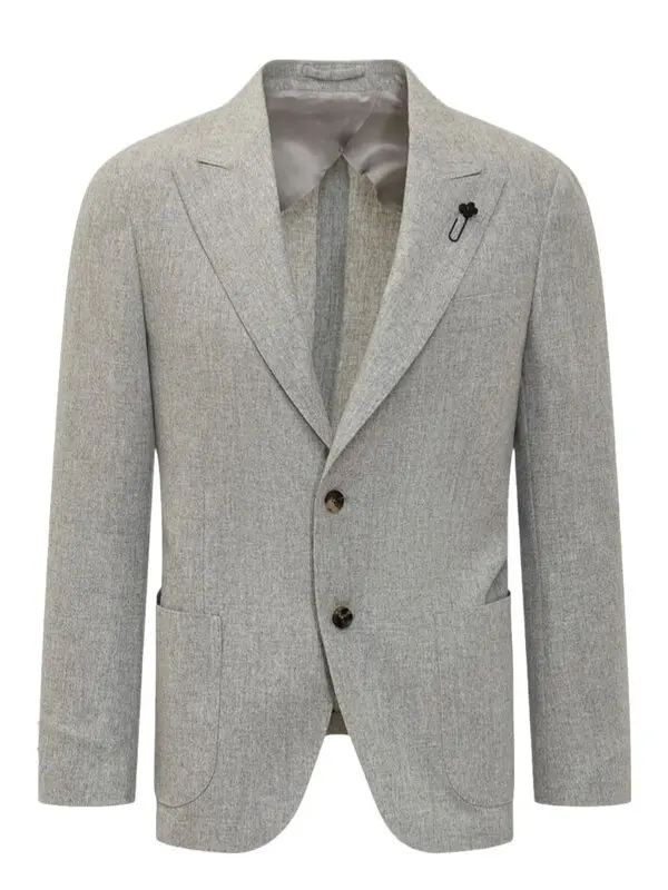 LARDINI Single-breasted Tailored Blazer - Gray