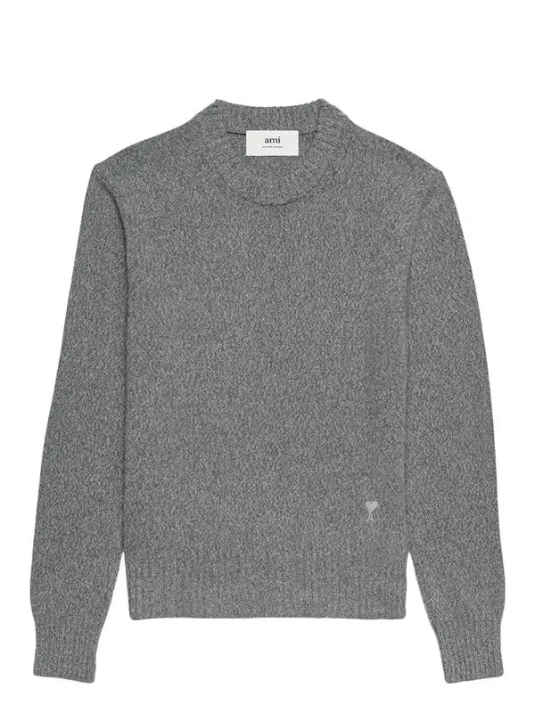 Ami De Coeur Embroidered Knitted Jumper - Gray