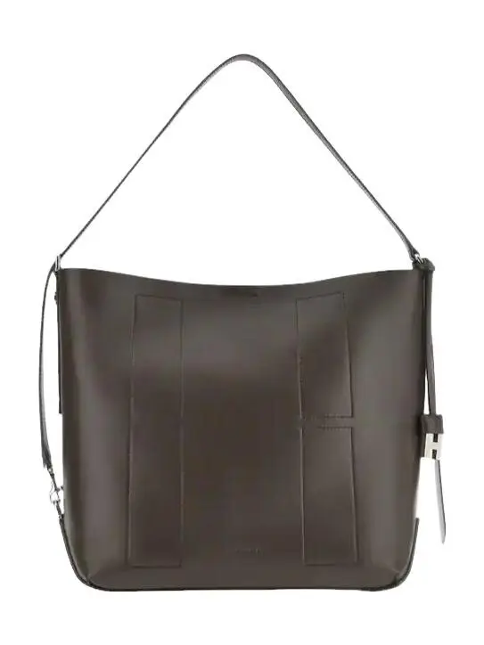 Hogan Paneled Shoulder Bag - Brown