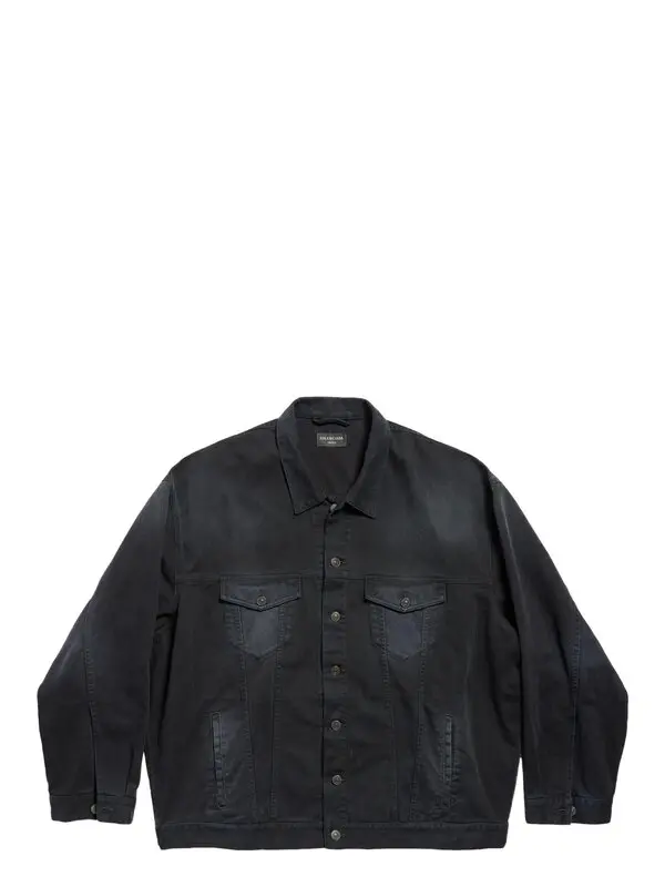 Balenciaga Oversized Denim Jacket - Black