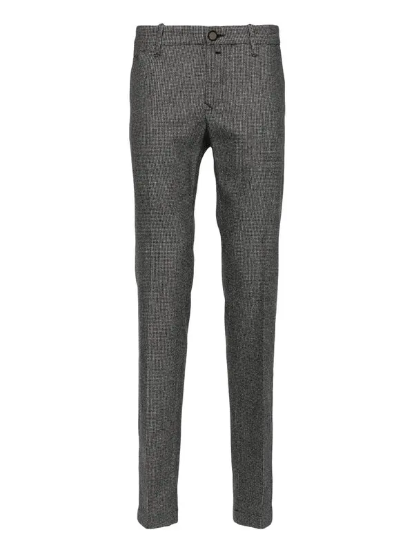 Jacob Cohen Dogtooth Pattern Tailored Trousers - Gray/white